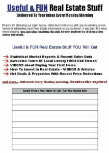 Real Estate Agents - Open House Success Form | REIClub